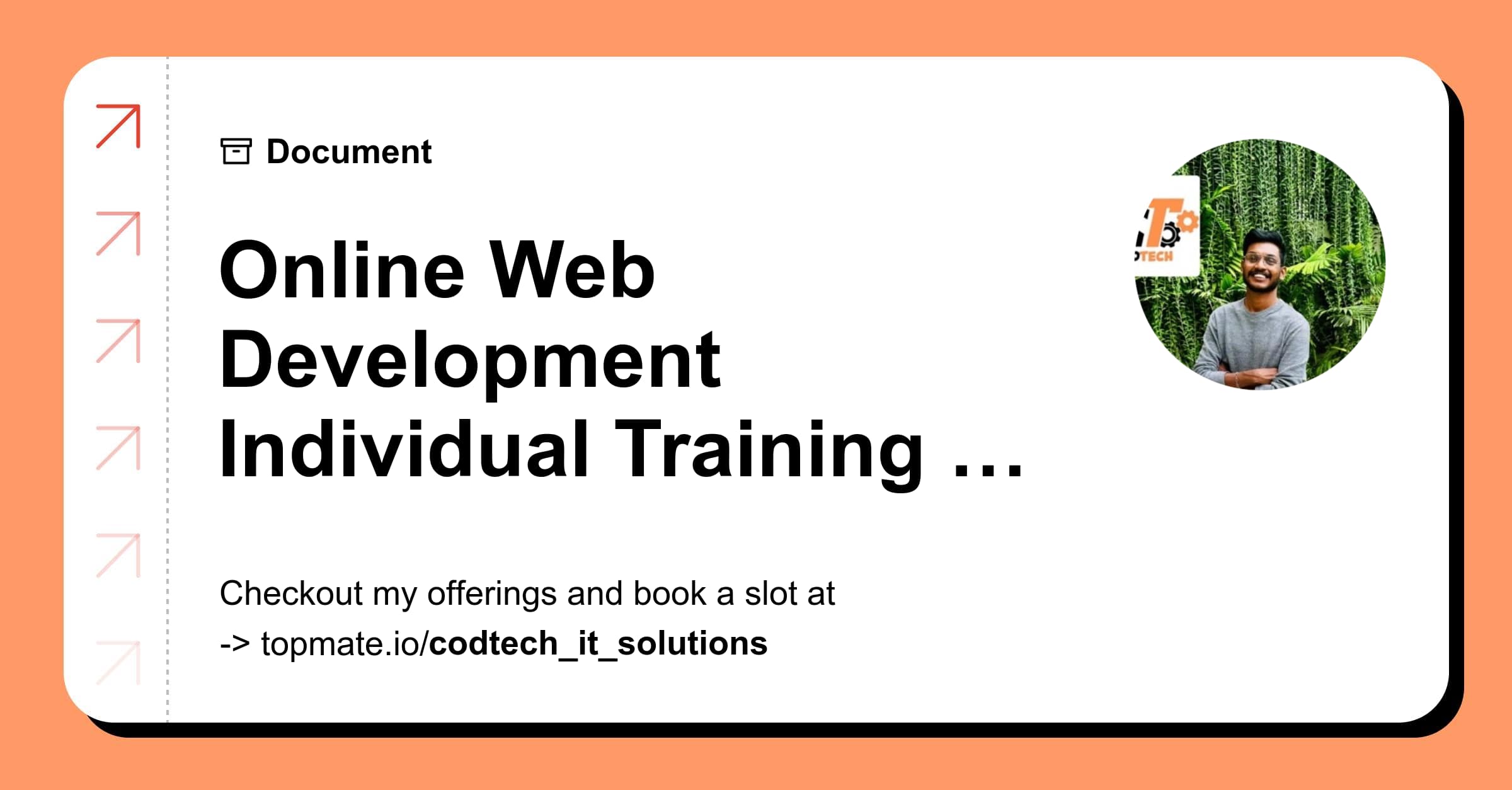 Online Web Development Individual Training Program with CODTECH IT SOLUTIONS PRIVATE LIMITED